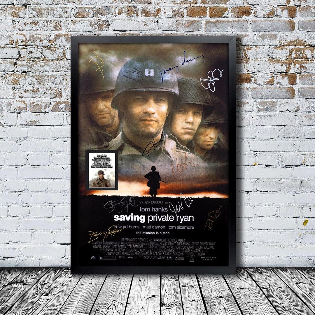 Saving Private Ryan Autographed Movie Posterframed, Ready to Hang, With ...