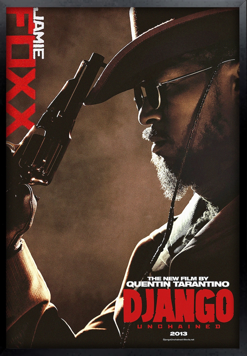Django Unchained Movie Poster Framed and Ready to Hang. - Etsy