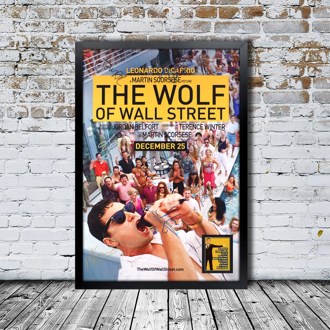 The Wolf of Wall Street Autographed Movie Posterframed, Ready to Hang ...