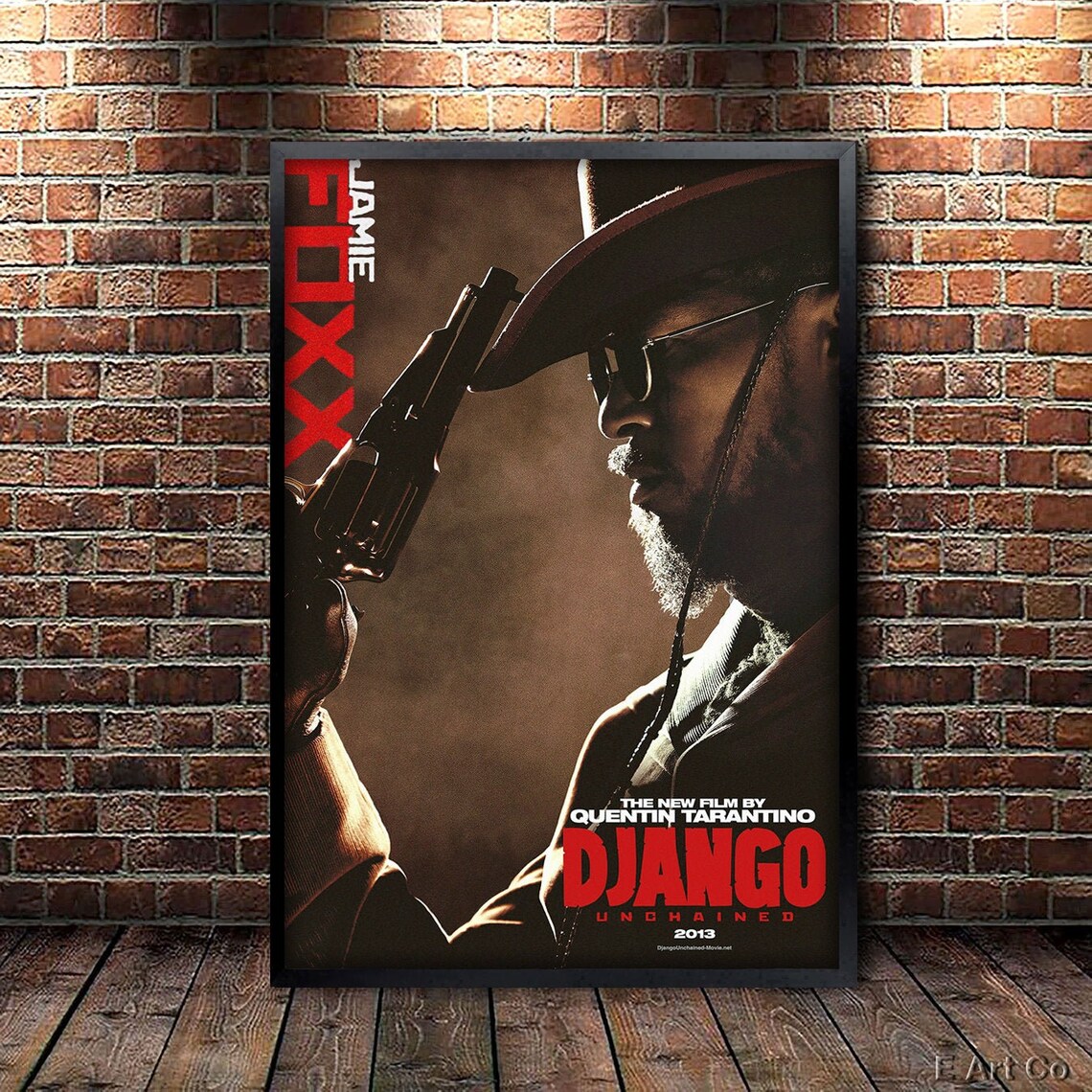 Django Unchained Movie Poster Framed and Ready to Hang. - Etsy