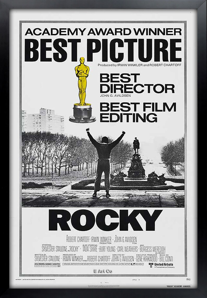 Rocky Movie Poster Framed and Ready to Hang. Rocky Gift - Etsy
