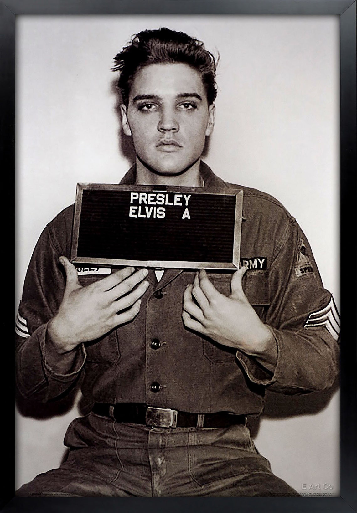 Elvis Presley Mugshot Poster Framed and Ready to Hang. - Etsy