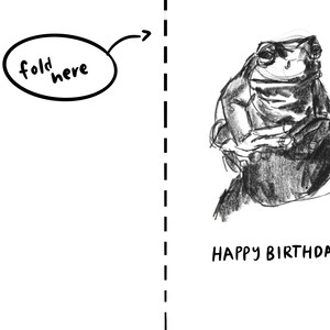 Frog Birthday Card Printable, Digital Blank Birthday Card Printable ...