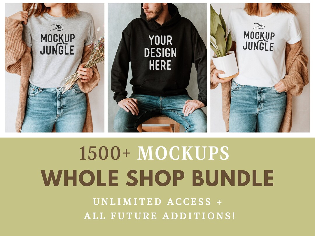 Whole Shop Mockup Bundle, 1500 Existing Mockups and All Future ...