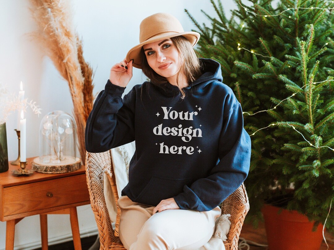 Gildan 18500 Navy Mockup Gildan Hoodie Mock up Christmas - Etsy