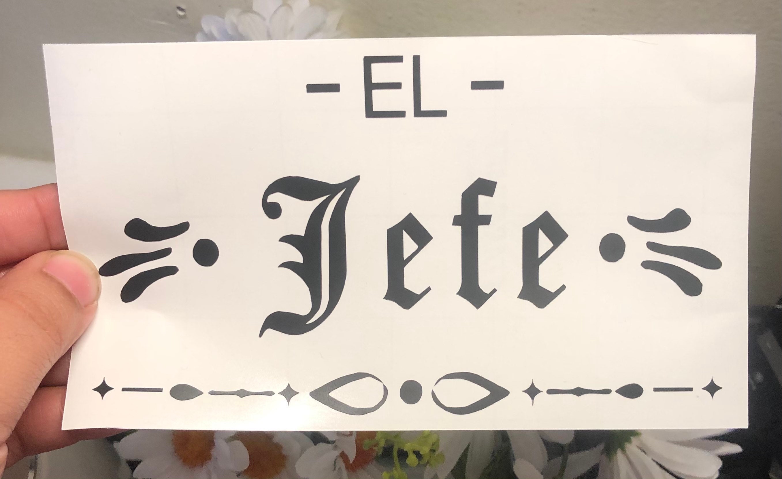 El jefe decal El Jefe Car Sticker Gift for him El Jefe | Etsy