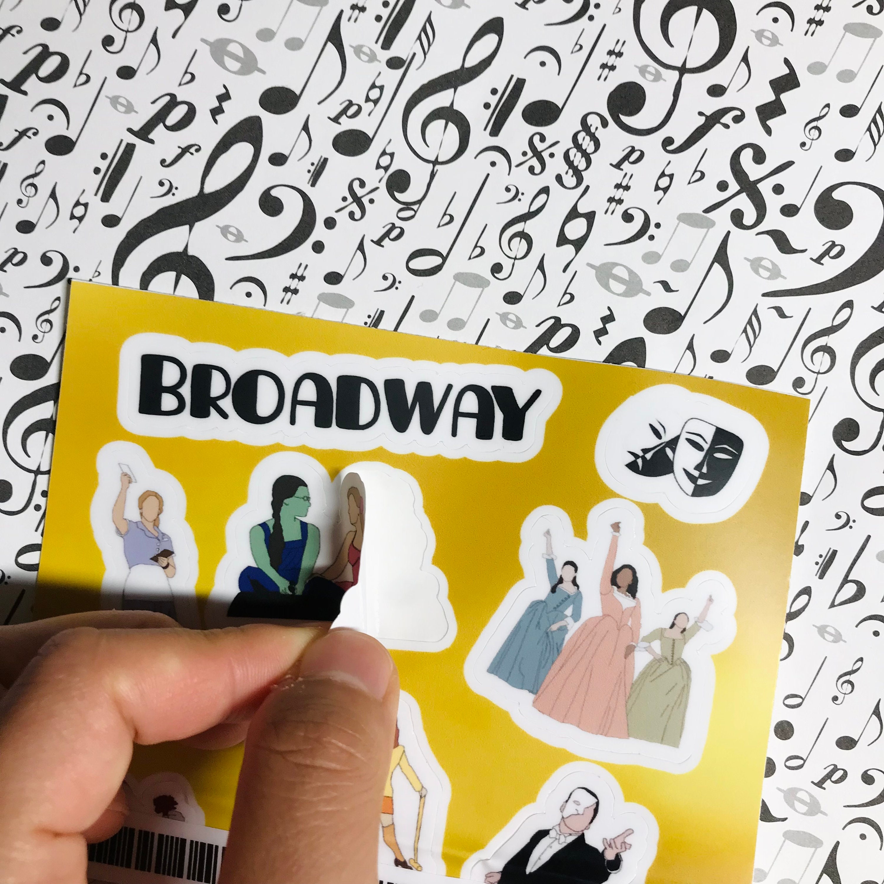 Broadway Sticker Sheet Broadway Stickers Hamilton - Etsy