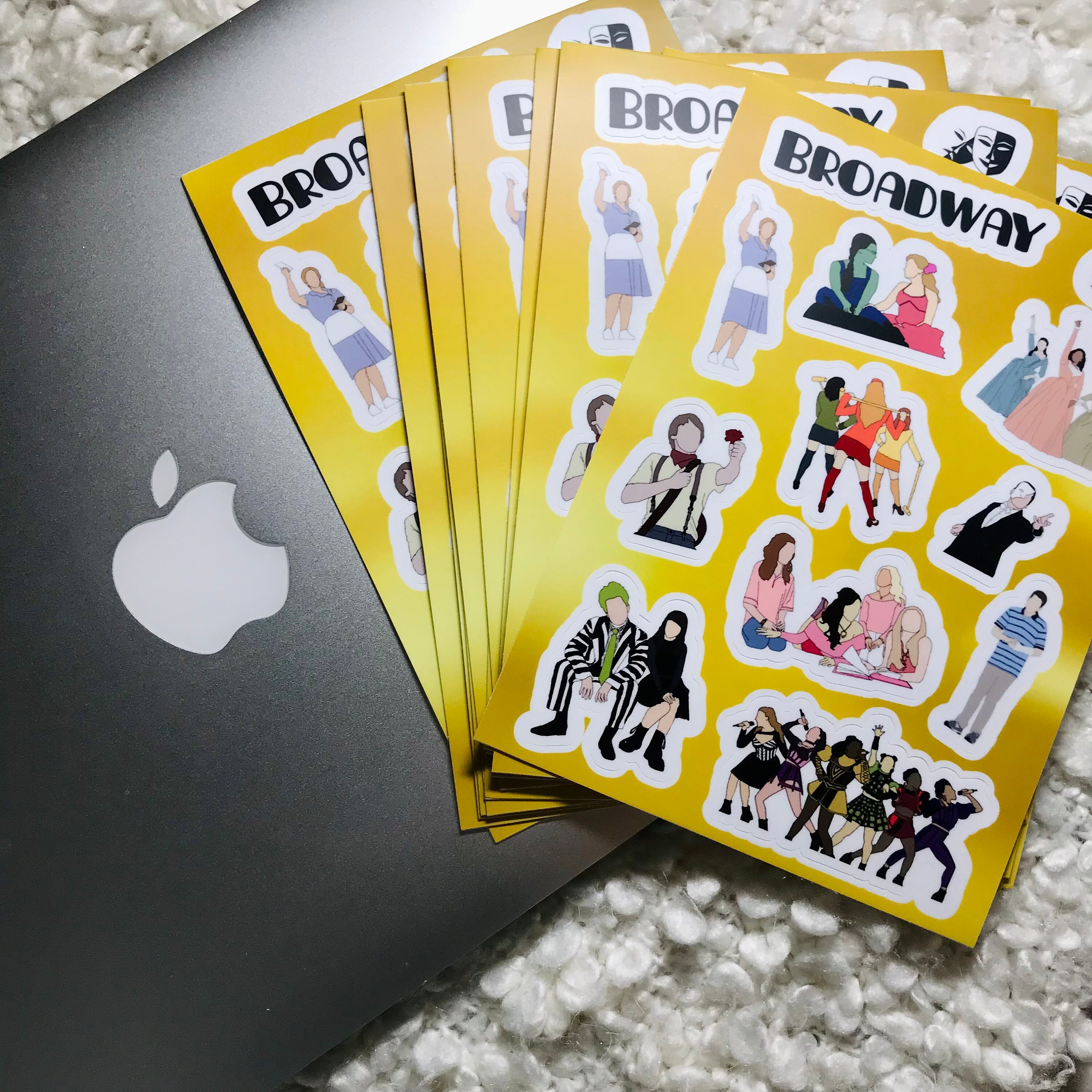 Broadway Sticker Sheet Broadway Stickers Hamilton Wicked - Etsy