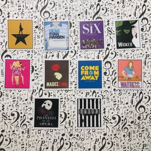 Broadway Stamp Stickers (vinyl) - Broadway Stickers, Musical Stickers ...