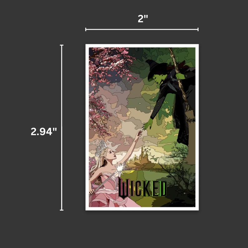 WICKED Movie-inspired Sticker - Wicked Sticker, Elphaba X Glinda ...
