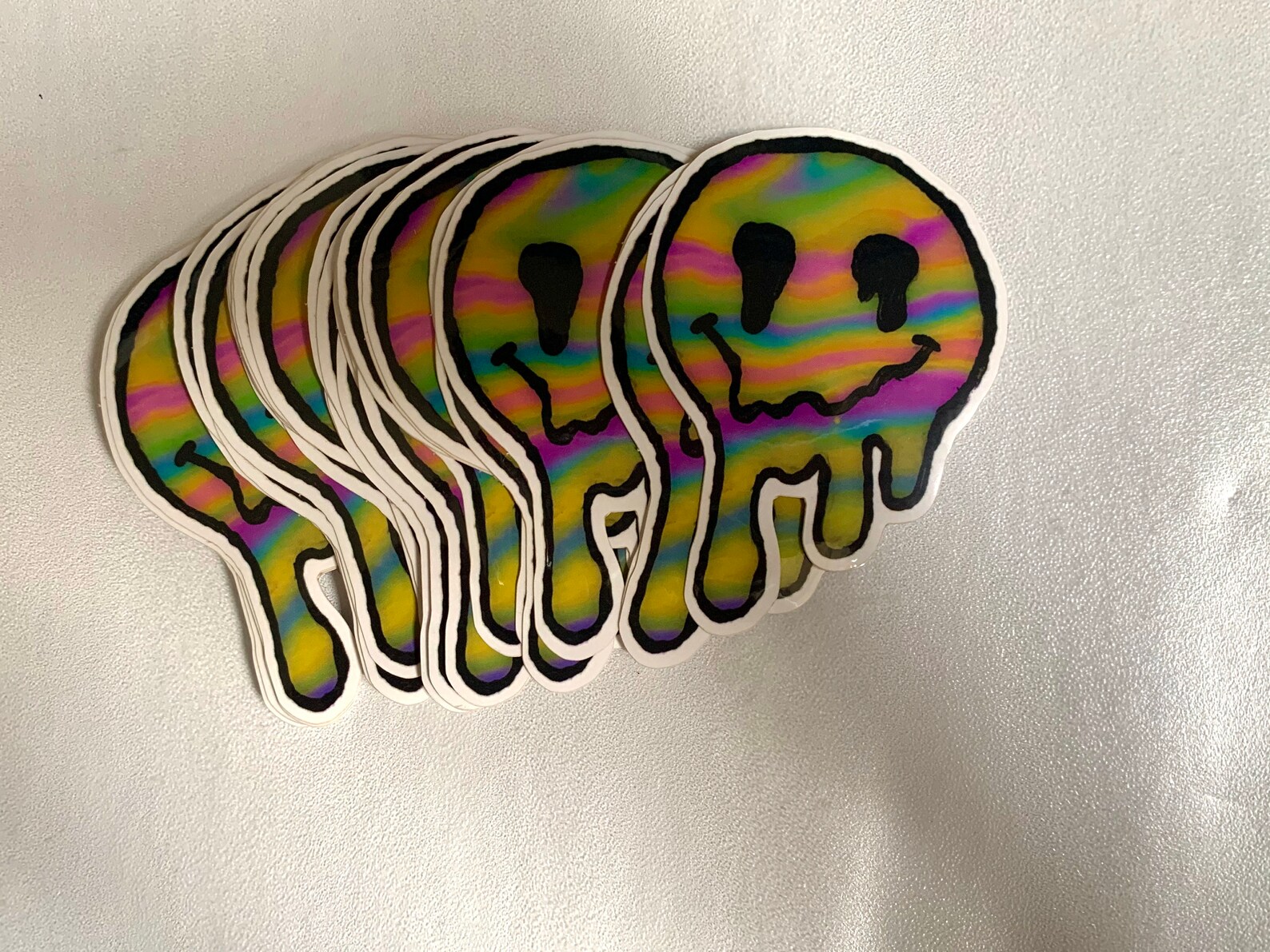 Dripping Smiley Face Sticker - Etsy