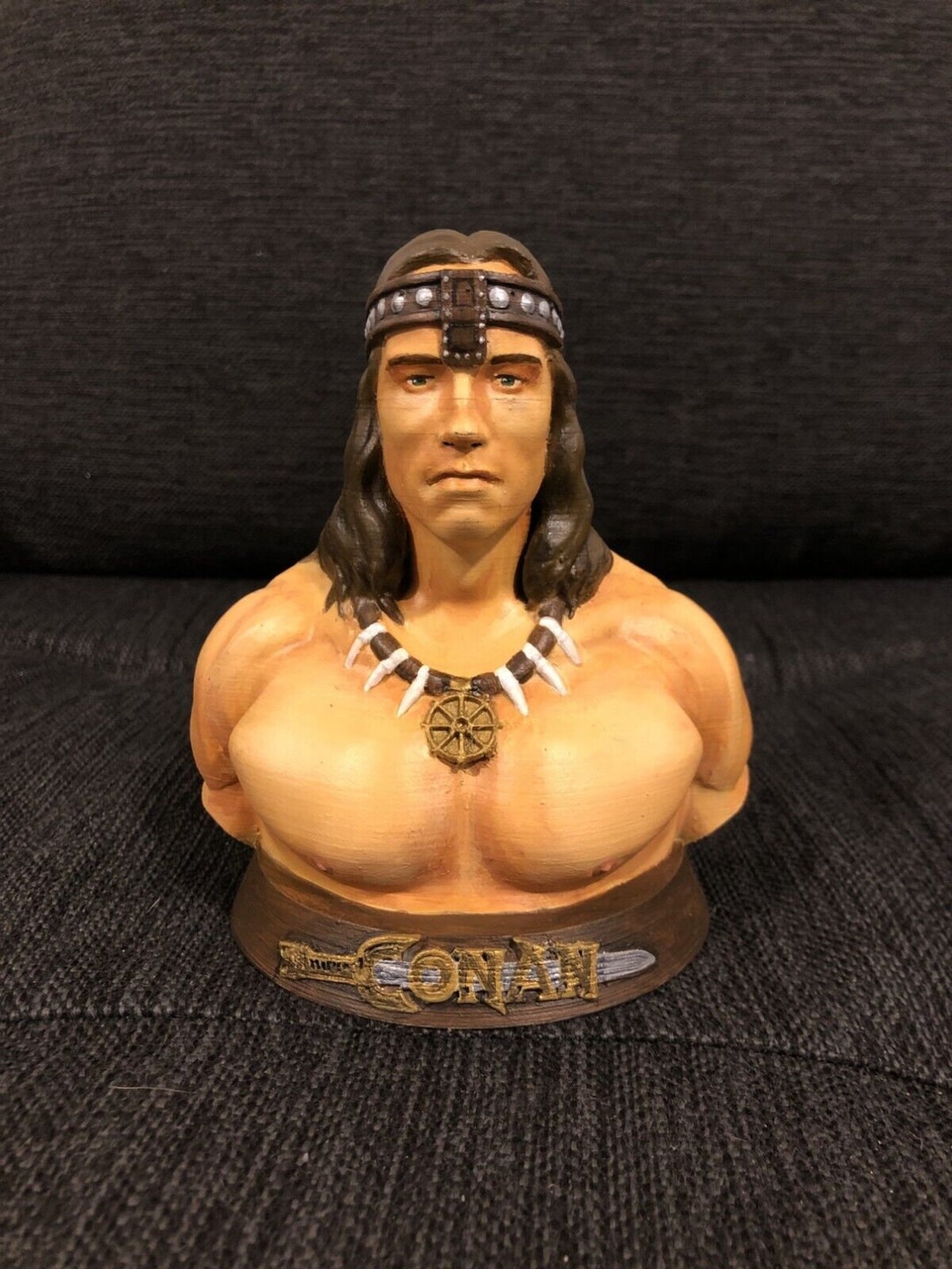 Arnold Schwarzenegger CONAN the Barbarian Custom Hand Painted Bust - Etsy