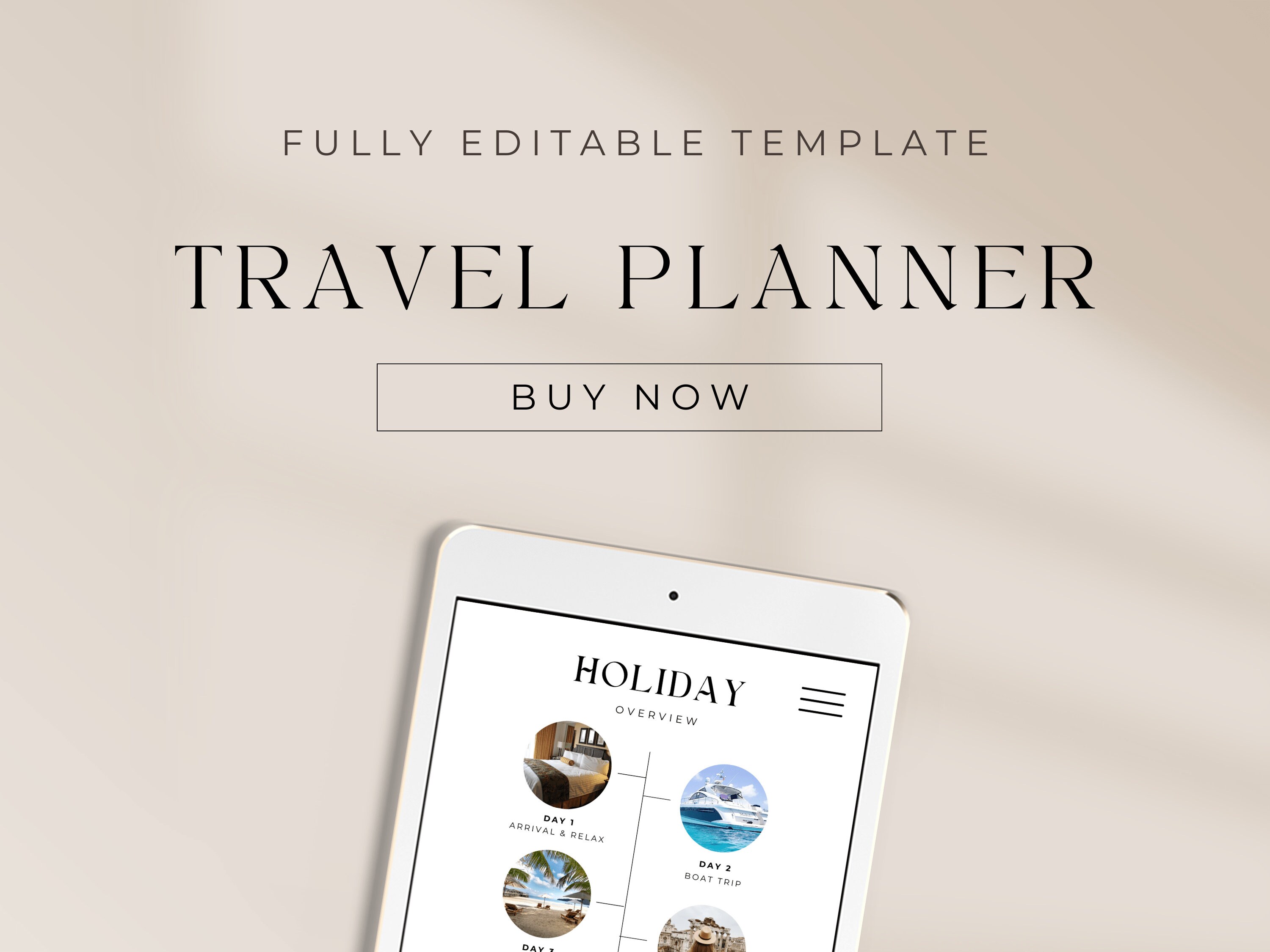 Editable Travel Itinerary Template Vacation Planner Canva Printable ...