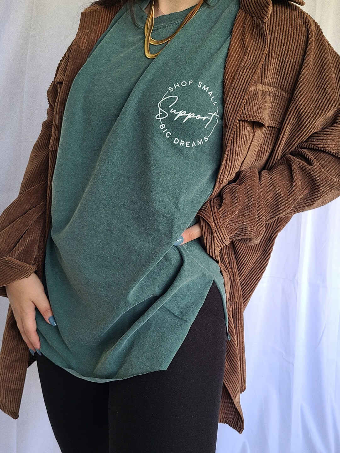 Small Business Tee, Side Slit Tee, 90s Band Tee, Distressed Side Slit ...