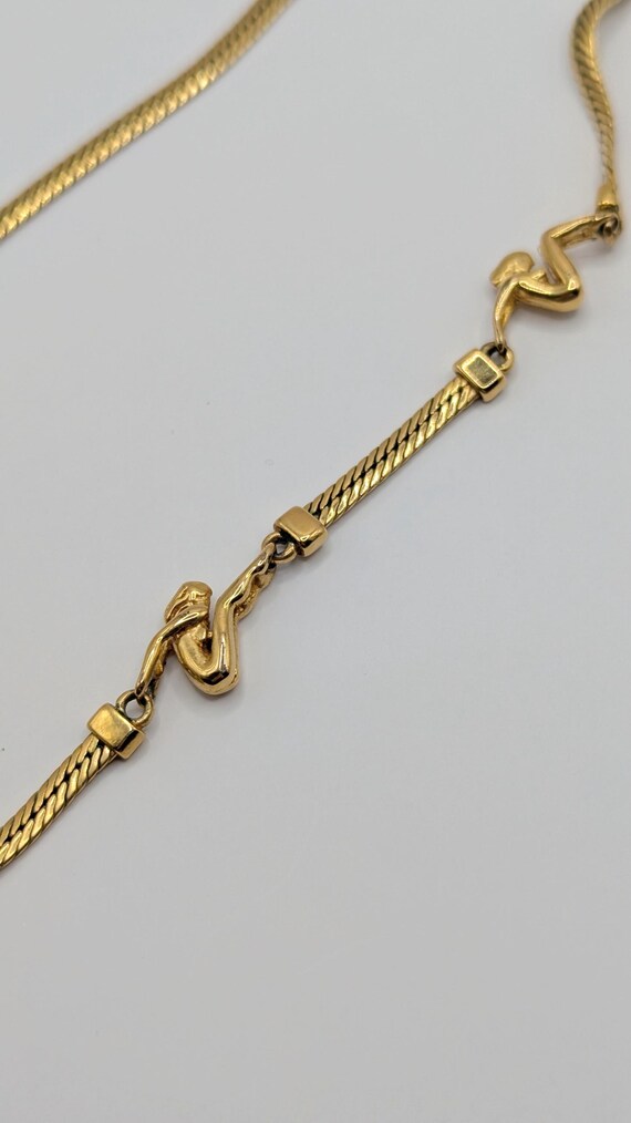 SUPER RARE Charles Jourdan gold plated dancers woman … - Gem