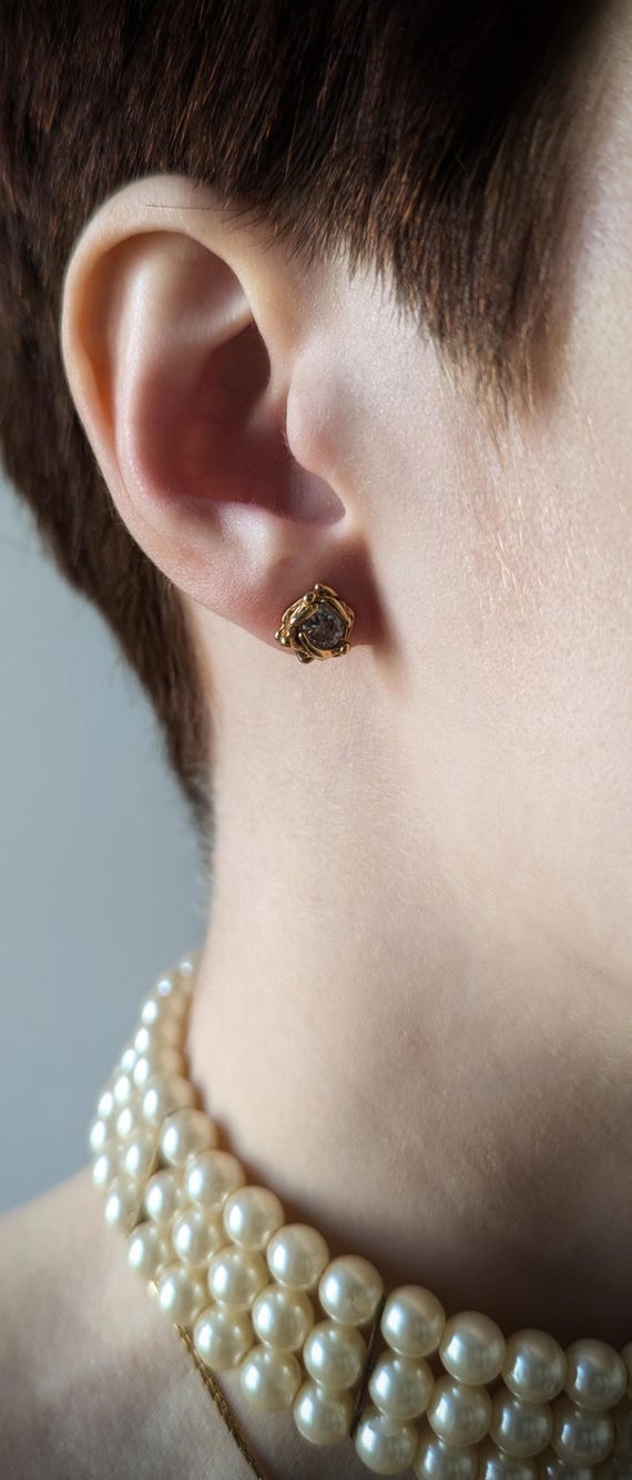 RARE vintage 1980 Charles Jourdan gold studs dancing … - Gem