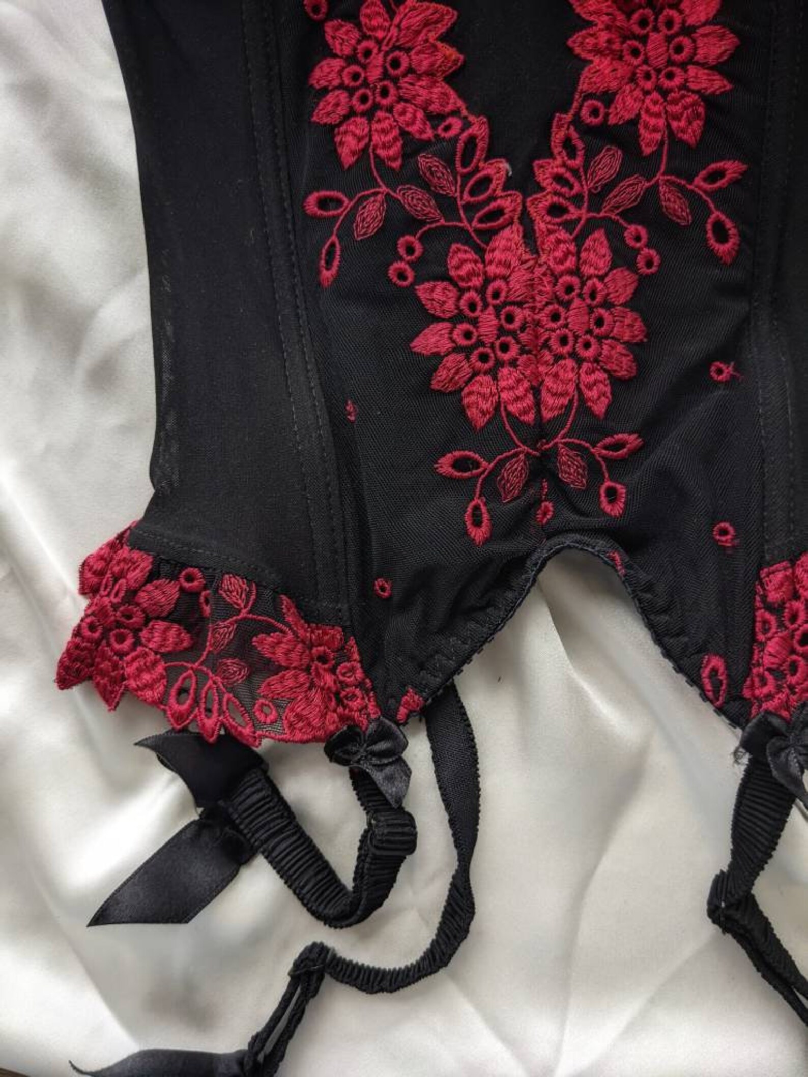 Rare Vintage 1980 French Designer Red and Black Basque Gothic - Etsy