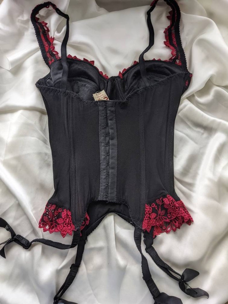 Rare Vintage 1980 French Designer Red and Black Basque Gothic - Etsy