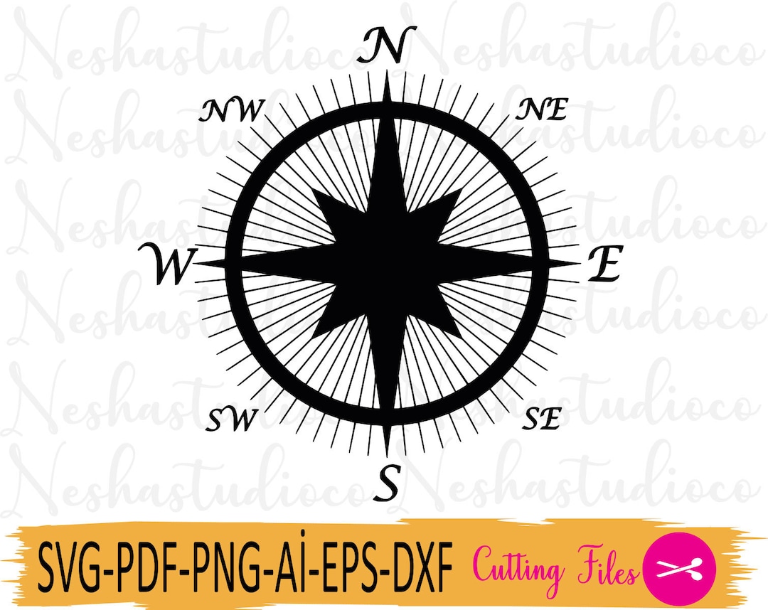 Compass SVG, Compass Clipart ,camp SVG, Adventure SVG ,travel Svg Files ...