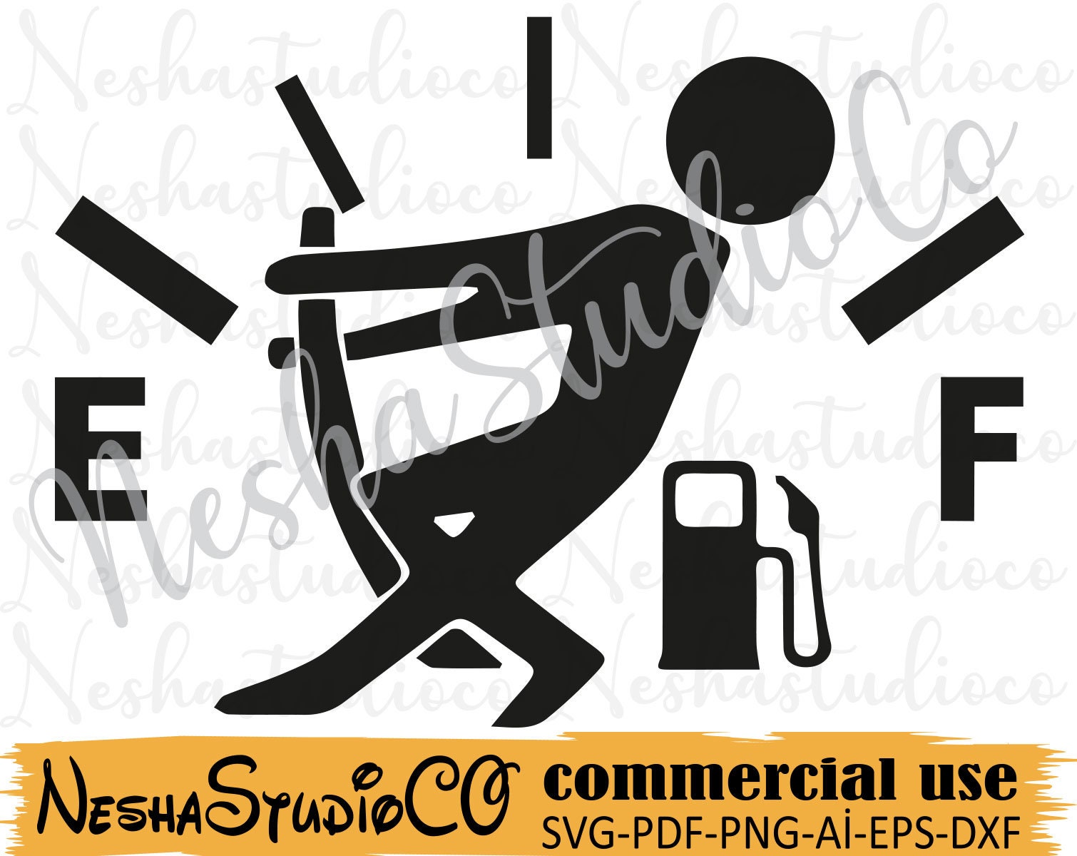 Gas Gauge Svg, Man Empty Gas Svg, Funny Svg, Fuel Svg Files, Svg Design ...