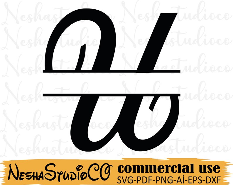 Split Monogram Alphabet Svg,split Monogram SVG,26 Individual Svg ...