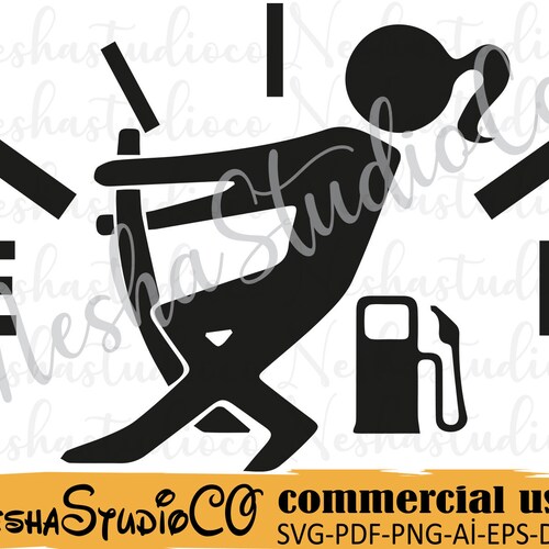 Gas Gauge Svg Long Hair Empty Gas Svg Funny Svgfuel Svg - Etsy Canada