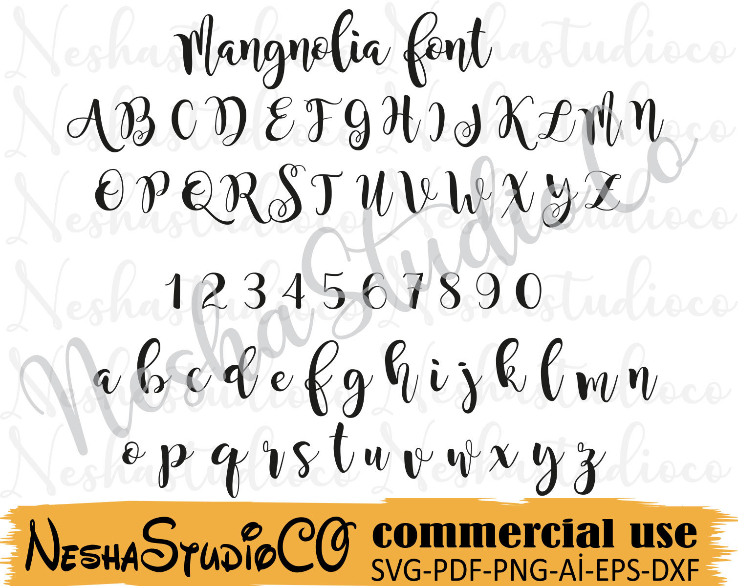 Magnolia Font Svg,magnolia Svg,alphabet SVG Fonts Cutfile,handwritten ...