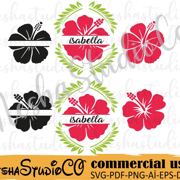 Hibiscus Svg - Etsy