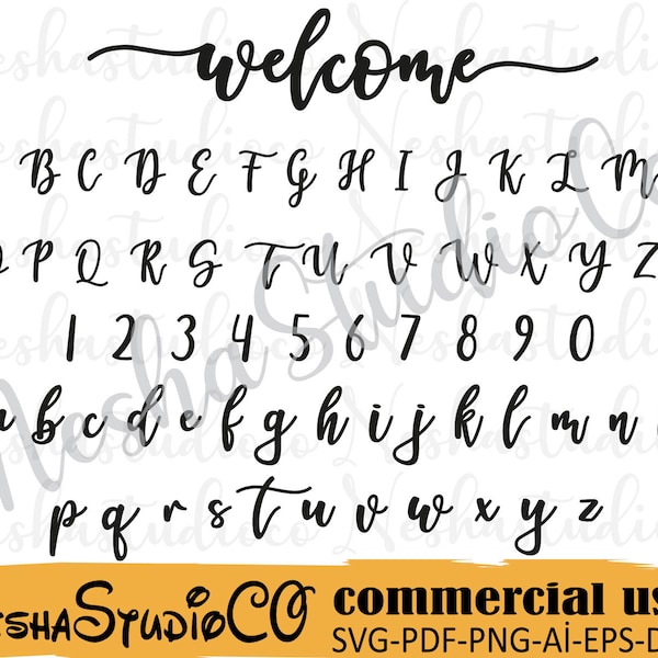 Welcome Script Font - Etsy