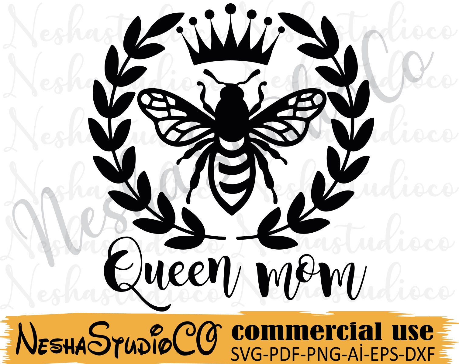 Queen mom svgQueen mama quotesbee svgmama svgbee | Etsy
