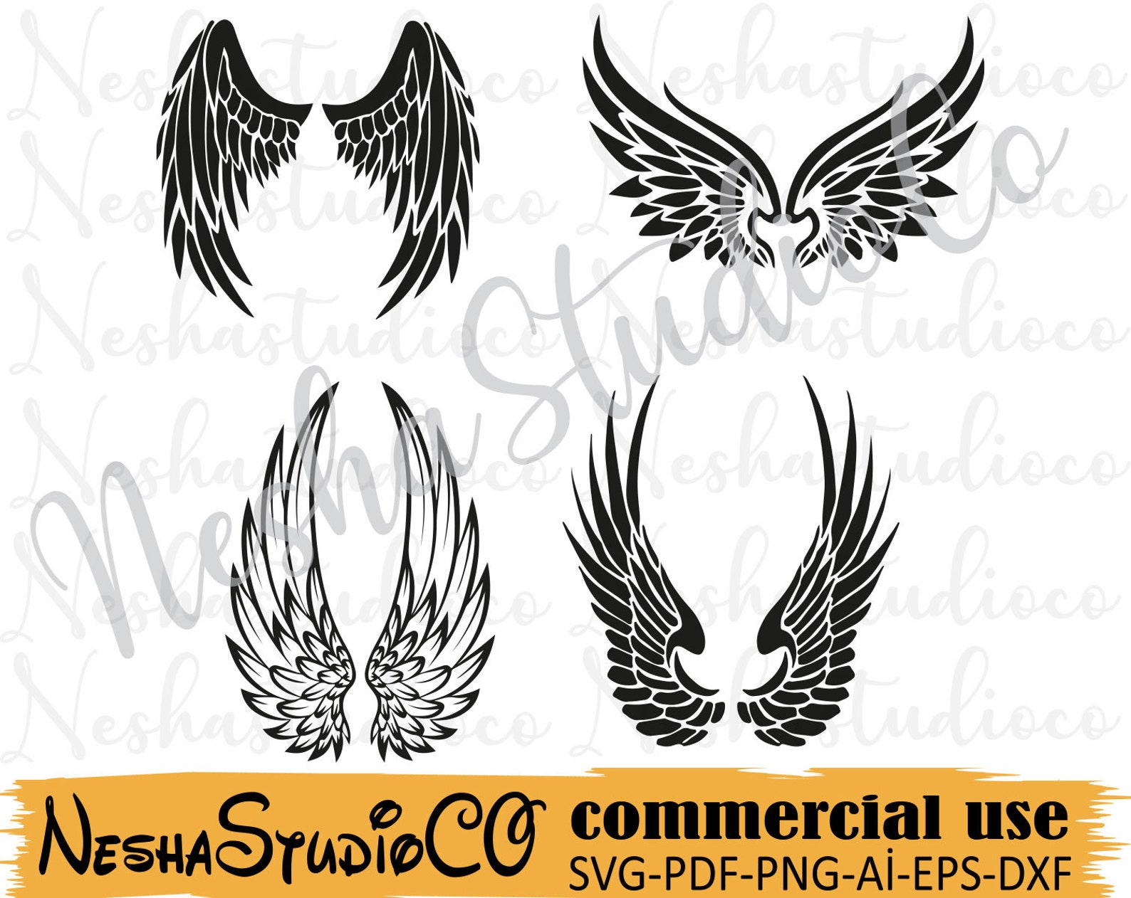 Angel Wings Bundle Svg, Angel Wings Svg, Wings Svg,baby Svg,newborn Svg ...