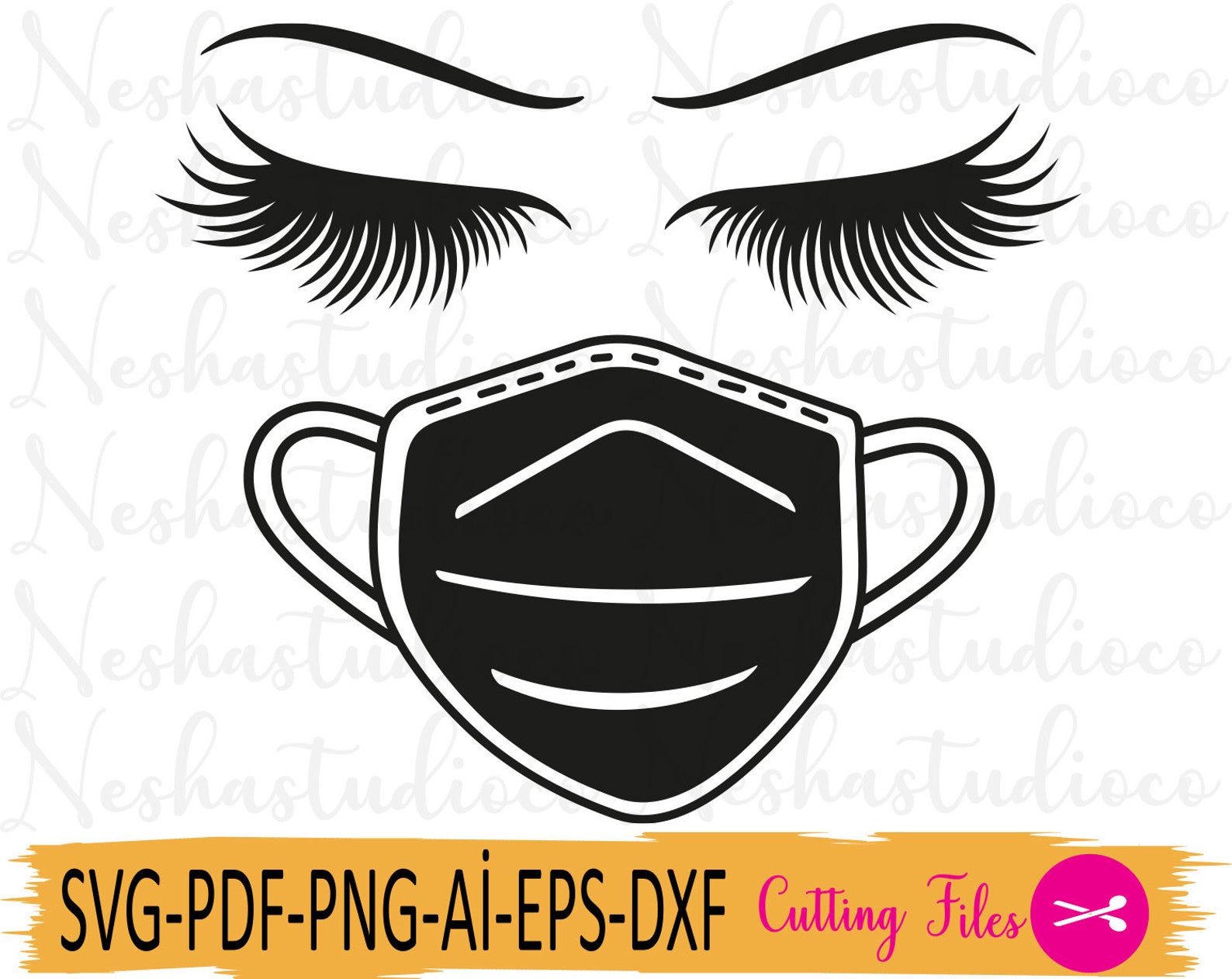 Facemask Svg,eyes Svg,mask Svg,eyelash Mask Svg,face Mask Eyes Svg ...