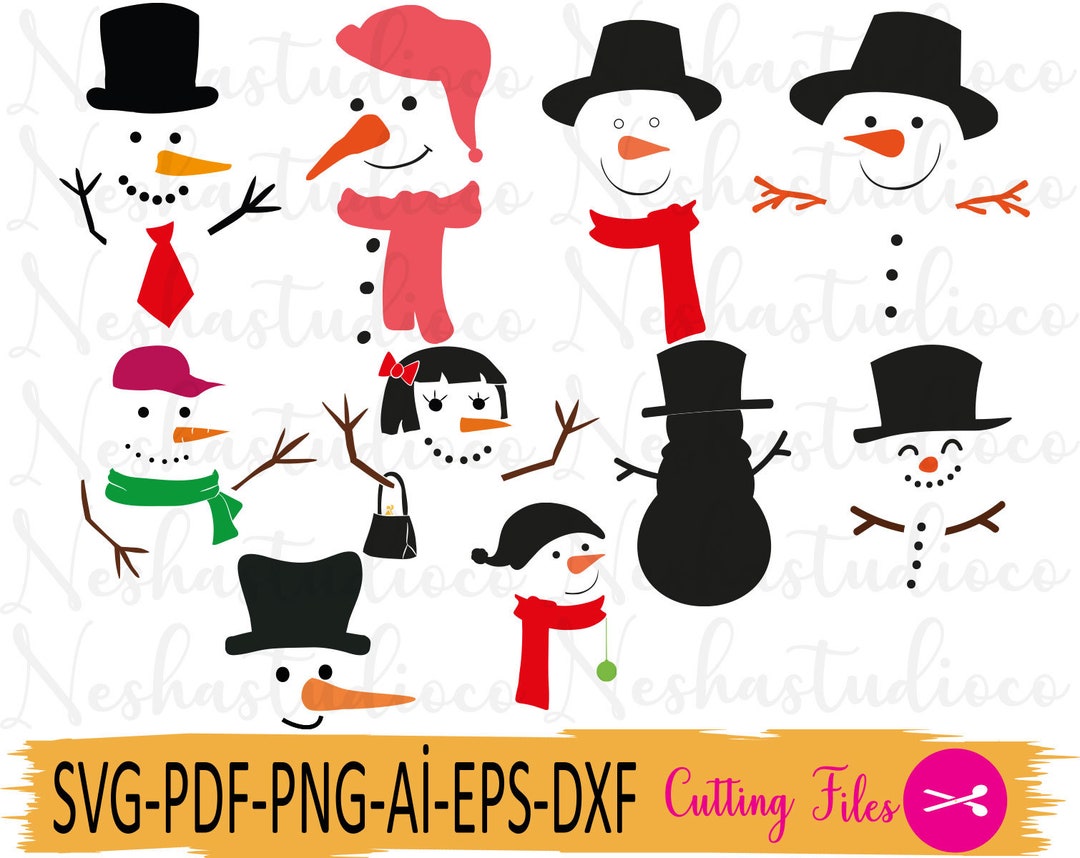 Snowman Svg Bundle,christmas Svg File,snowman Svg,christmas Png ...