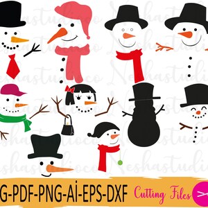 Snowman Svg Bundle,christmas Svg File,snowman Svg,christmas Png ...