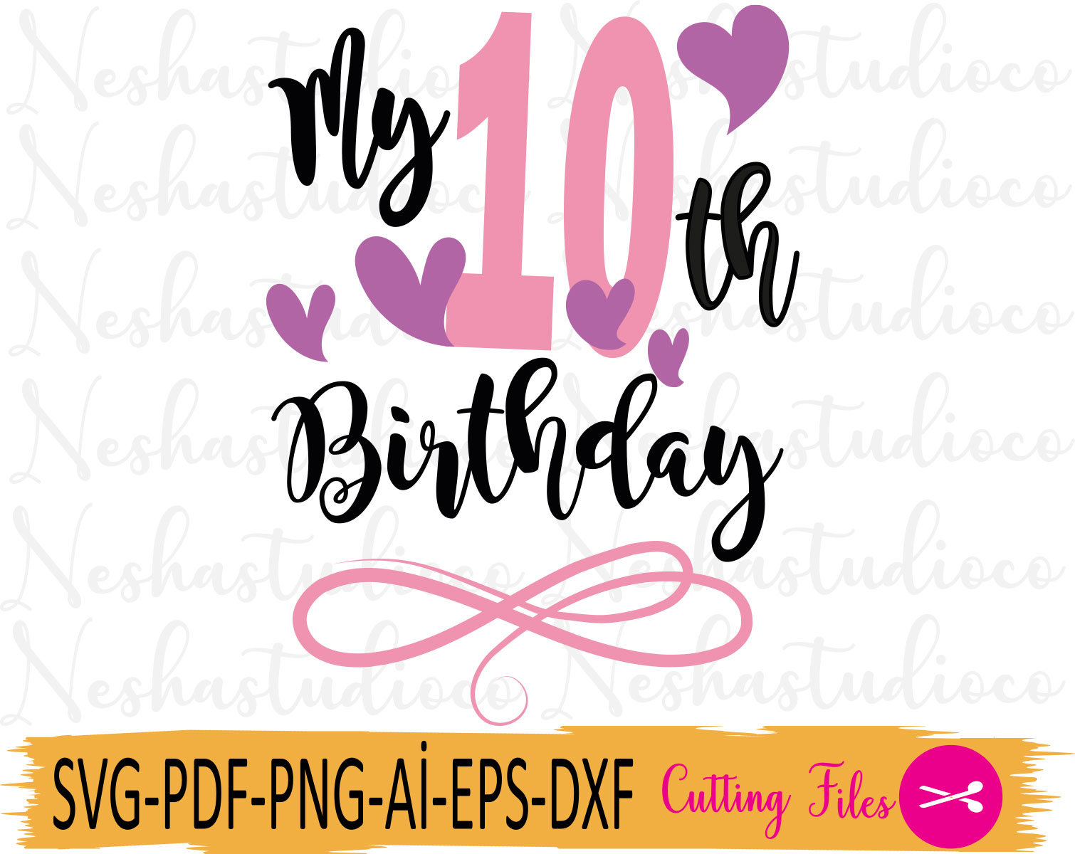 My Tenth Birthday SvgBaby svg Baby Birthday svg 10th | Etsy