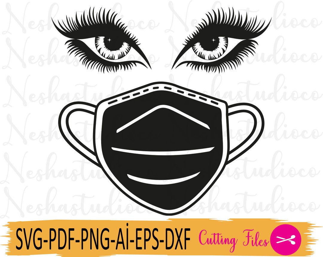 Máscara facial svg ojos svg máscara svg máscara de pestañas - Etsy México