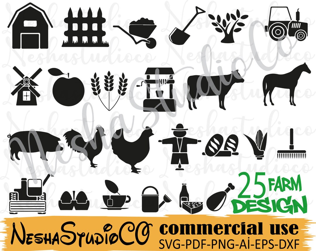Farm SVG Bundle,farm Svg,farmer Svg,farm Tractor Vector,farm Clipart ...