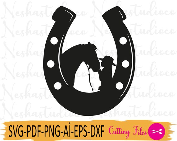 Hoefijzer Svg Paard Svg Goed slot svg Lucky svg Horse | Etsy