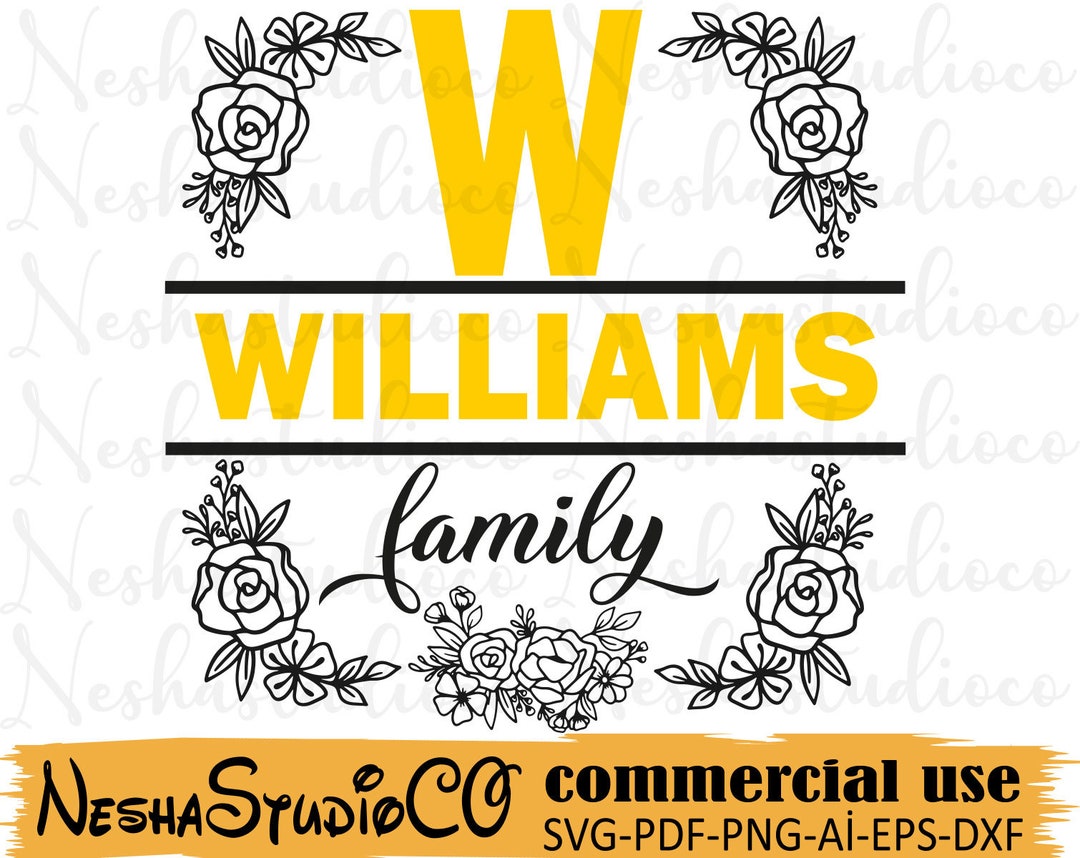 Monogram Last Name Svg,frame Svg,last Name Monogram Svg,personalized ...