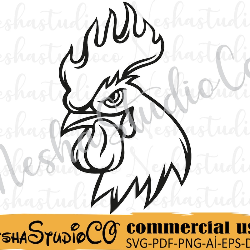 Rooster Svg - Etsy