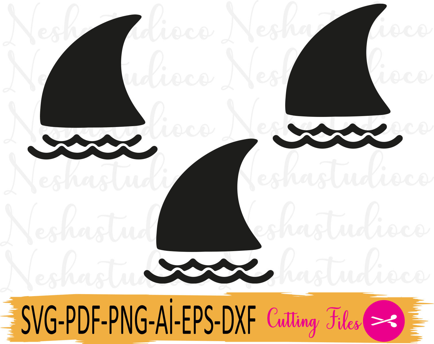 Shark Fin Svgshark Svgbaby Shark SVG Cute Shark Birthday - Etsy