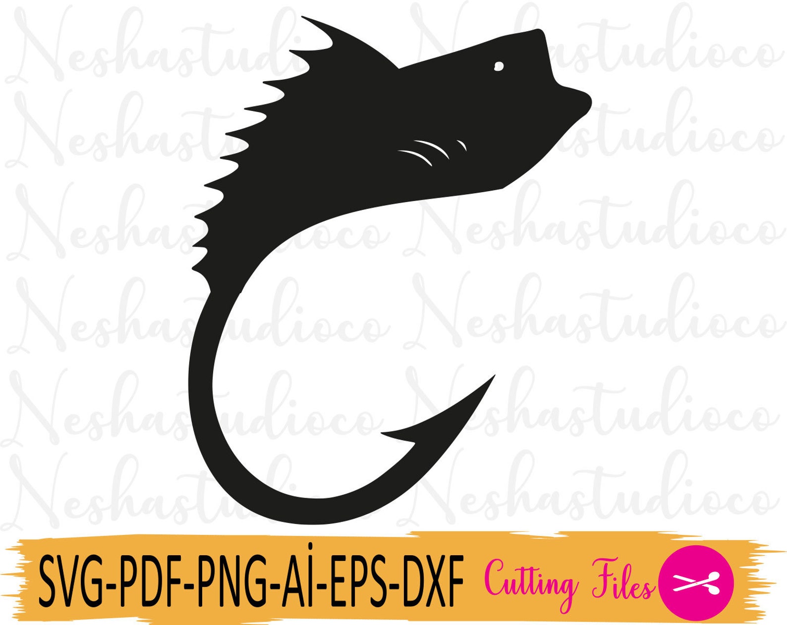 Fish Svgfish Hookfishing Svg Fishing Clipart Fish Hook - Etsy