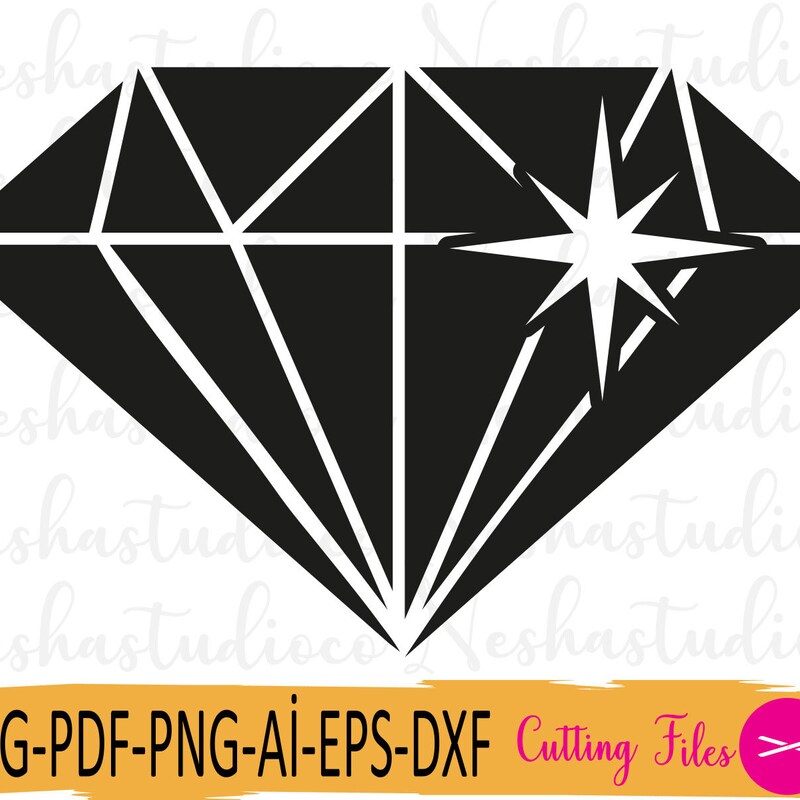 Diamond Svg - Etsy