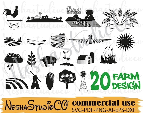 Farm SVG Bundlefarm Svgfarmer Svgfarm Tractor Vectorfarm | Etsy