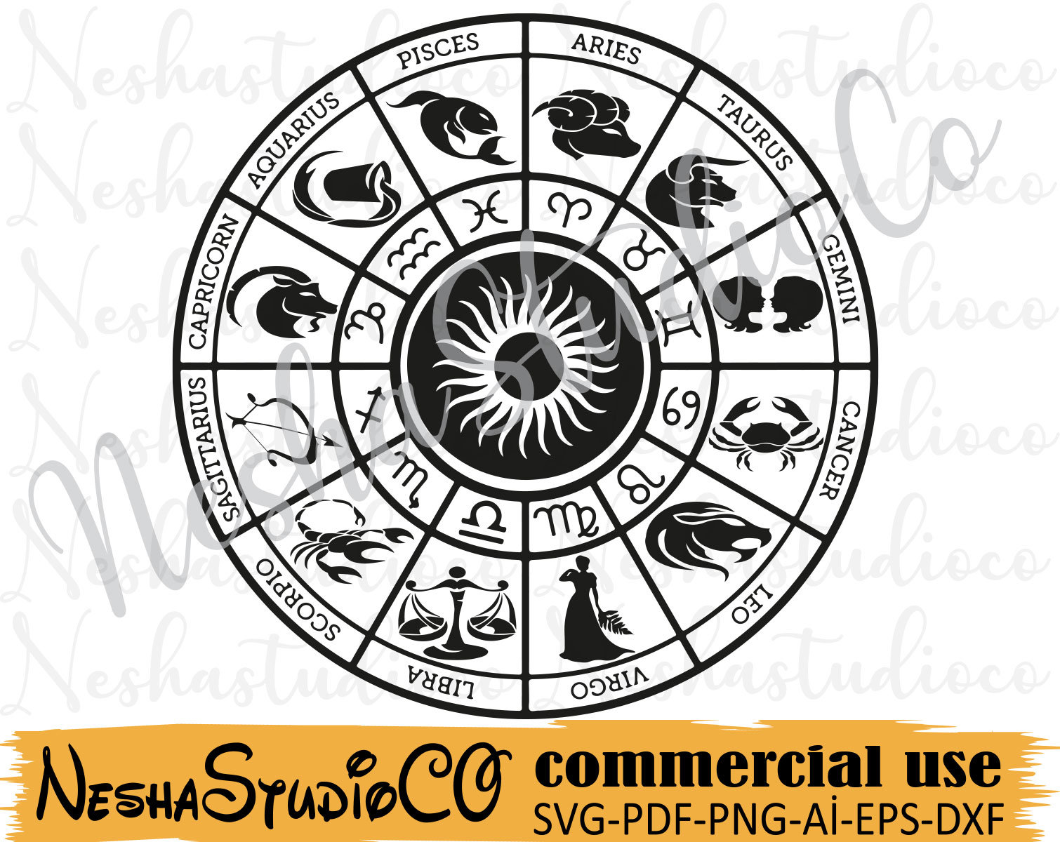Zodiac Signs SVG Bundlehoroscope Svg Astrology Signs Svg - Etsy