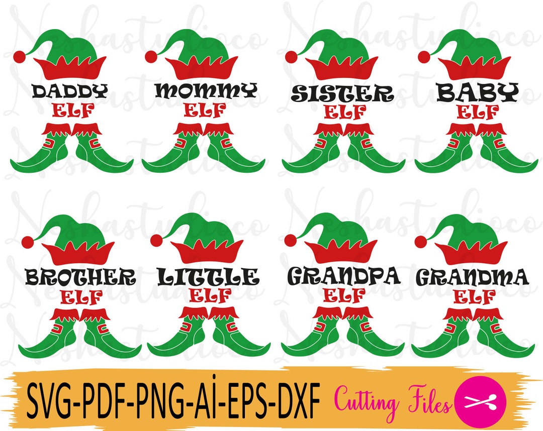 Elf Bundle Svg, Elf Family SVG, Christmas SVG, Elf Svg, Christmas Shirt ...