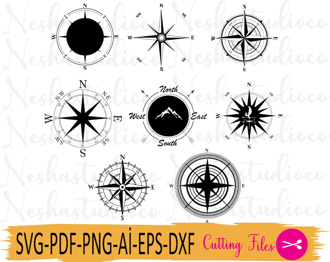 8-compass Bundle SVG, Compass Clipart, Adventure SVG, Travel Svg,svg ...