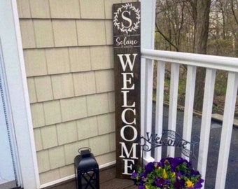 Last Name Welcome Sign - Etsy