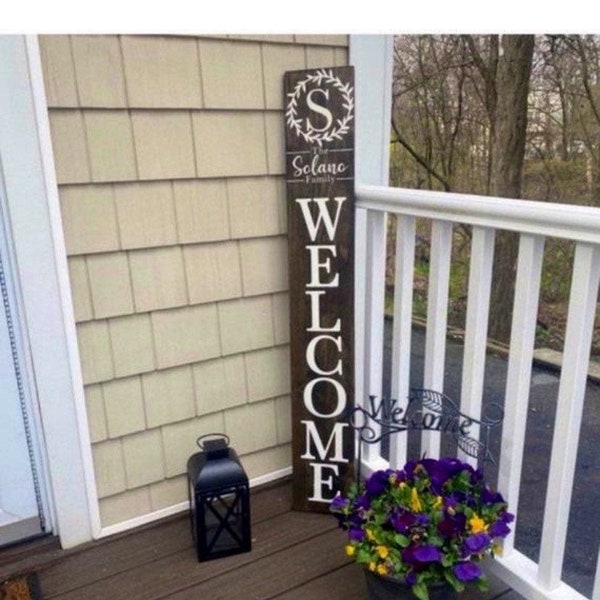 Initial Welcome Sign - Etsy