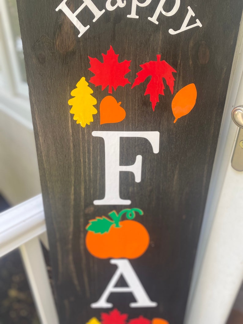 Happy Fall Sign, Fall Porch Sign, Leaning Porch Sign, Fall Porch Decor ...